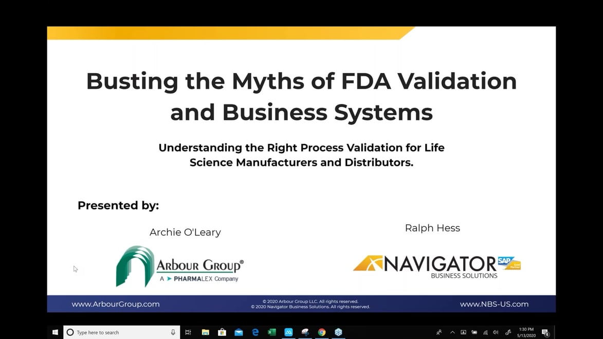 FDA and GxP Validation for SAP Business ByDesign ERP